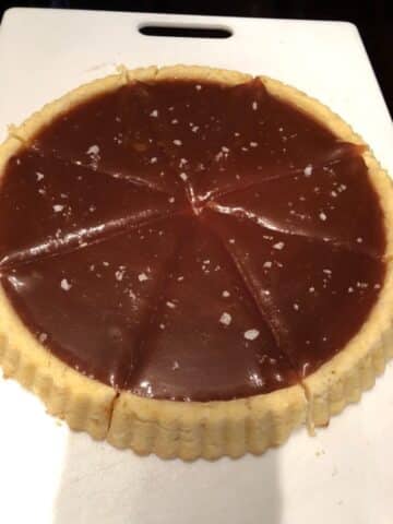 Chewy Salted Caramel Shortbread Tart - Joe Eats World